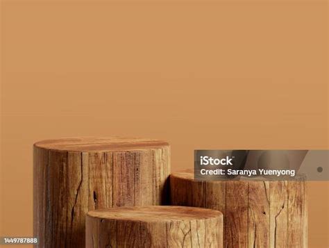나무 받침대 제품 스탠드 빈 디스플레이 추상 나무 최소 연단 럭셔리 자연 배경 제품 배치 3d 렌더링 목재 재료에 대한 스톡 사진 및 기타 이미지 Istock
