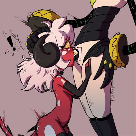 Rule 34 Deepthroat Demon Female Fizzarolli Helluva Boss Hand On