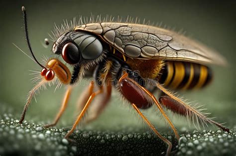 Macroscopic Close Up Of A Small Insect Bug Spider Fly Stock Illustration Illustration Of