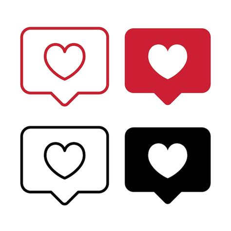 Premium Vector Heart Comment Set