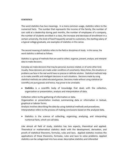 Different Statistical Tool Pdf Statistics Sampling Statistics