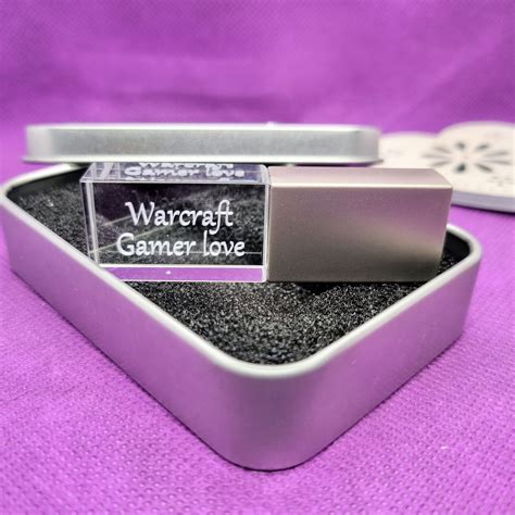 Кристална Usb флаш памет „warcraft Gamer Love“ Оригинални подаръци Кристални And Арт
