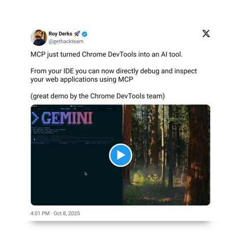 Chrome Devtools Integrates Ai For Web App Debugging Model Context Protocol Mcp Posted On The