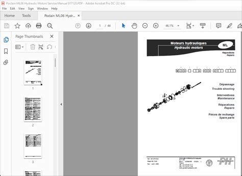 Poclain Ml06 Hydraulic Motors Service Manual 917120 Pdf Download
