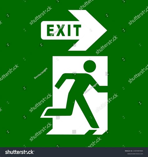 Emergency Exit Sign Running Man Icon Stock Vector Royalty Free 2197097905 Shutterstock