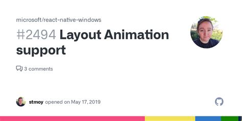 layout animation support · issue 2494 · microsoft react native windows · github