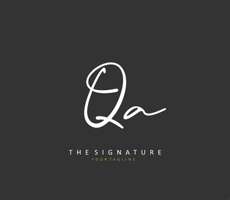 Q A Qa Initial Letter Handwriting And Signature Logo A Concept Handwriting Initial Logo With
