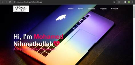 portfolio webdevelopment codingjourney techenthusiast mohamed nihmathullah a