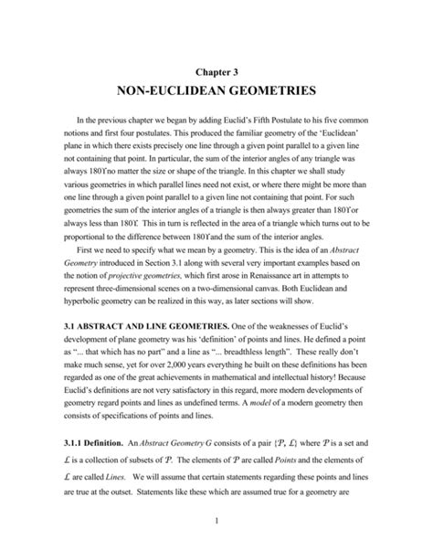 Non Euclidean Geometries