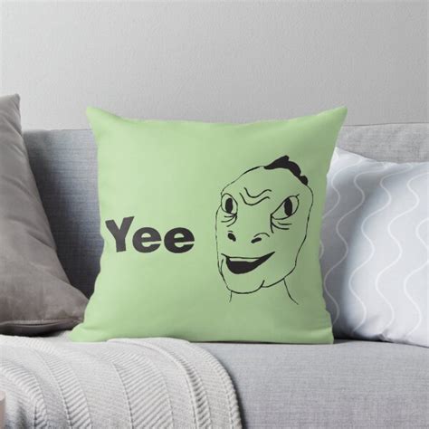 Yee Meme Dinosaur From Vine And Youtube Throw Pillow For Sale By