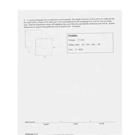 Solved A Closed Rectangular Box Is Made From Wood Material Chegg Com