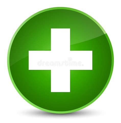 Plus Icon Elegant Green Round Button Stock Illustration Illustration