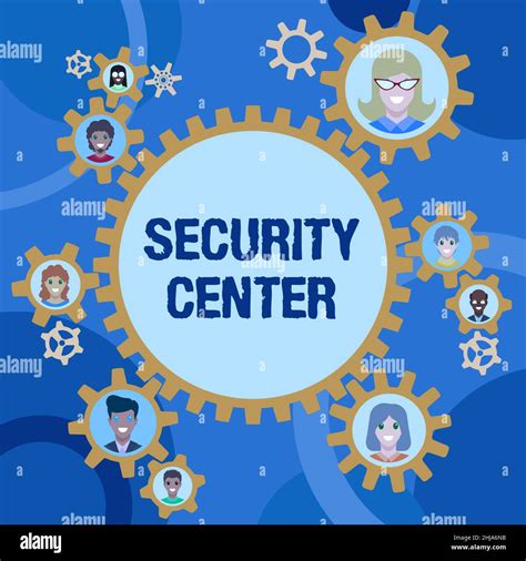 Text Sign Showing Security Center Word For Centralized Unit That Deals