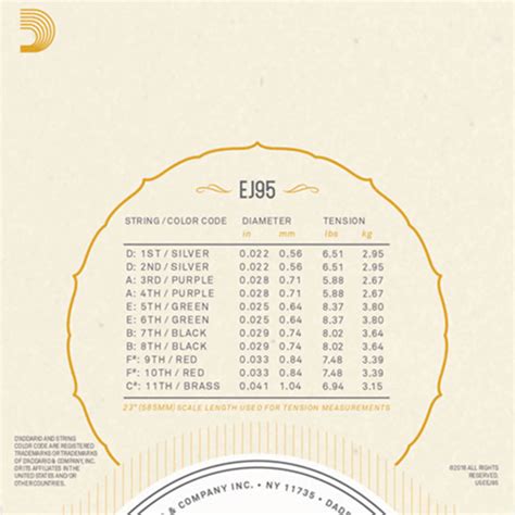 Daddario Ej95 Turkish Oud Strings Set Of 11