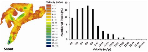 Surface Velocity Map A And Velocity Histogram B Of The Patseo Download Scientific Diagram