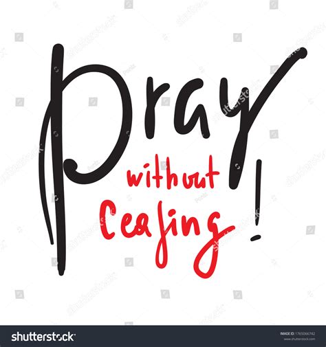 Pray Without Ceasing Inspire Motivational Religious Stock Vector