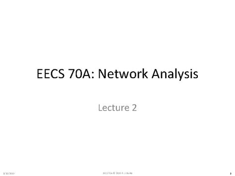 Eecs 70 A Network Analysis Lecture 2 3312010