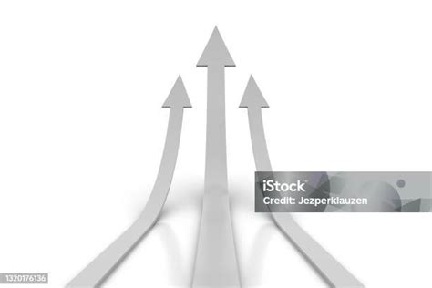 흰색 배경에 세 상승 3d 화살표 위로 이동에 대한 스톡 사진 및 기타 이미지 위로 이동 화살 3가지 개체 Istock