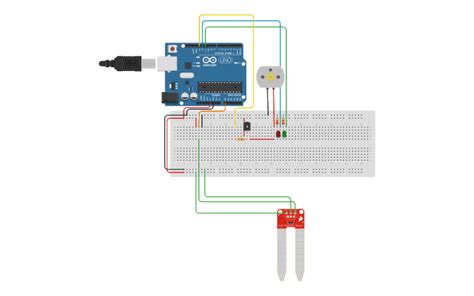 Circuit Design Soil Moisture Tinkercad