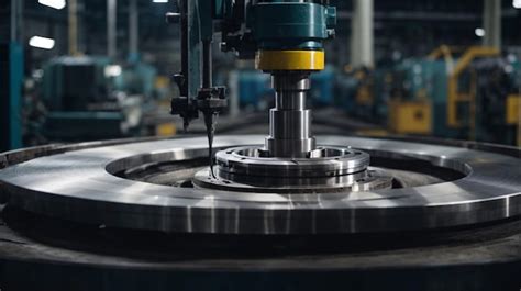 Premium Ai Image The Cnc Milling Machine Cutting The Metal Part With The Sparking Light The