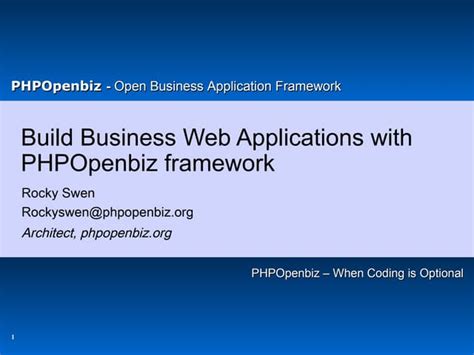 Openbiz Nyphp Group Presentation Ppt Databases Computer Software And Applications