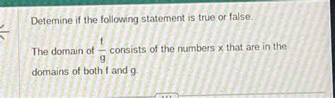 solved detemine if the following statement is true or