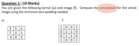 Solved Question 1 10 Marks You Are Given The Following