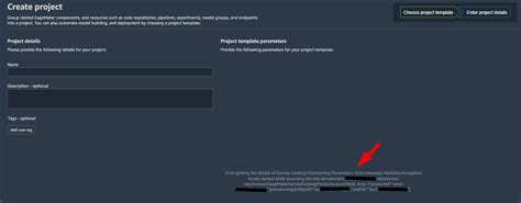 Error In Creating Project In SageMaker Studio AWS Re Post