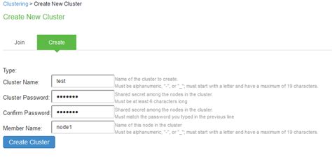 Cluster Configuration