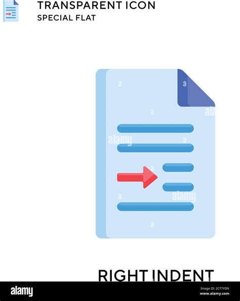 Right Indent Vector Icon Flat Style Illustration Eps 10 Vector Stock