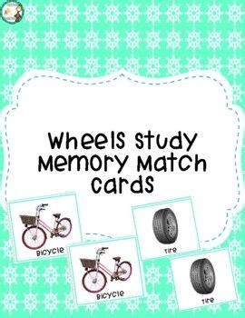 Wheels Study Memory Match Cards Creative Curriculum Prebabe Wheel Memory Match