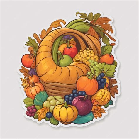 Fondo Vectorial De Dibujos Animados De Cornicopia Vector Premium