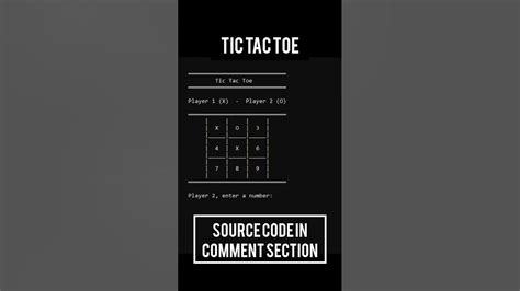 Tic Tac Toe Cc Programming Shorts Programming Youtube