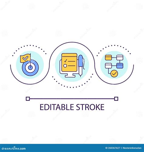 Building Target Plan Loop Concept Icon Stock Vector Illustration Of