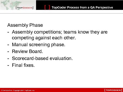 Top Coder Component Based Software Engineering Cbse Quality Assurance