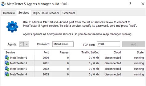 Setting Up Metatester 5 Agent Manager Stop Loss General Mql5