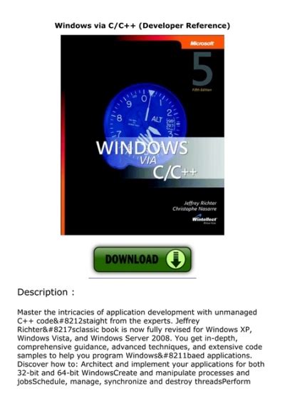 PDF Windows Via C C Developer Reference