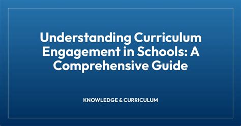 Knowledge And Curriculum • Teachers Institute