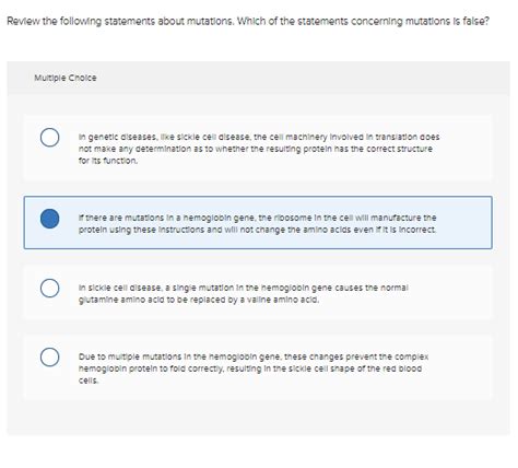 Solved Review The Following Statements About Mutations