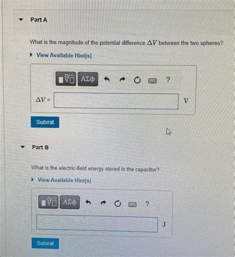 Solved A Spherical Capacitor Is Formed From Two Concentric
