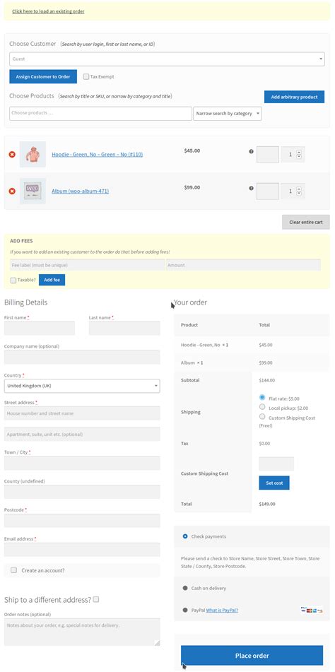 Woocommerce Phone Orders And Manual Orders