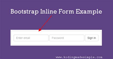 Twitter Bootstrap Inline Form Example
