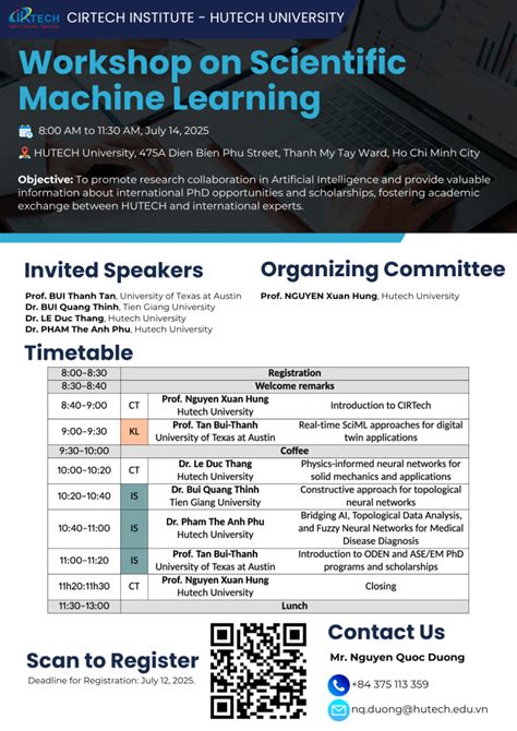 Workshop On Scientific Machine Learning ViỆn CÔng NghỆ Cirtech