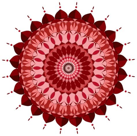Premium Vector Mandala Pattern Design In Red Color