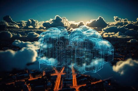 城市云端存储概念插画图片下载 正版图片 摄图网
