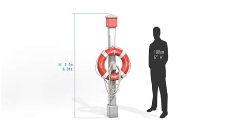 구명 부표 포스트 1 3d 모델 15 3ds Fbx Max Obj Xsi Unknown Free3d