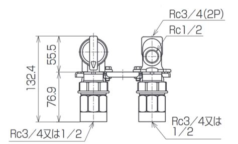 Rc3 4×rc3 4／2p／鉄管用／lpガス用 （メーター廻りユニット｜メーター廻りユニット）：光陽産業株式会社