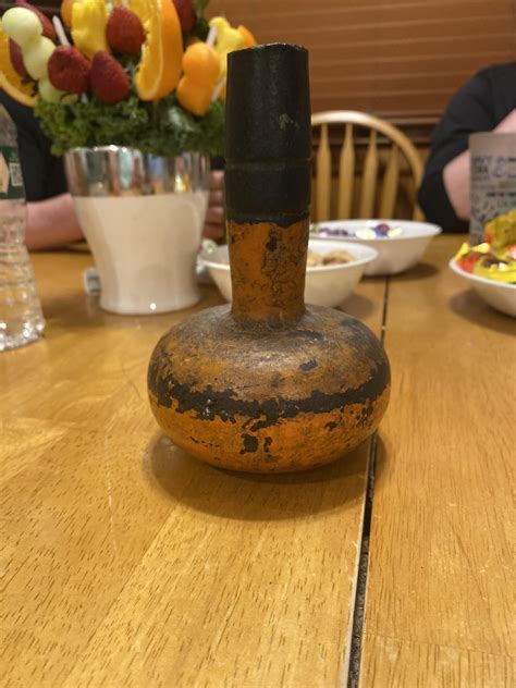 What Is This 10 Lb Metal Object That Has Been Functioning As A Door Stop About 6” Tall Solid