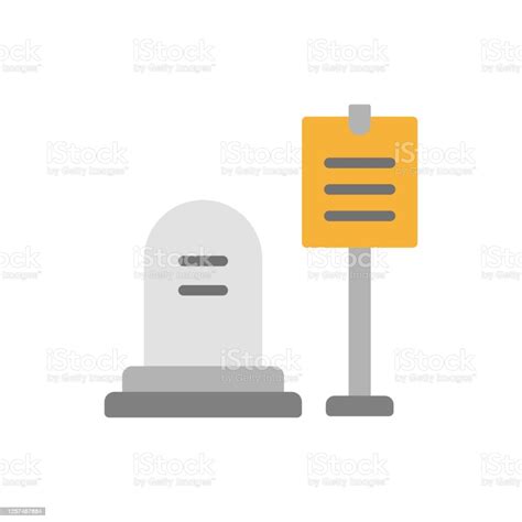 무덤 박물관 아이콘 Ui 및 Ux 웹 사이트 또는 모바일 응용 프로그램에 대한 역사적 사물 아이콘의 간단한 색상 벡터 요소 개념에 대한 스톡 벡터 아트 및 기타 이미지
