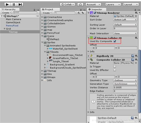 Tilemaptilemap Collider2d Rigibody2d Composite Collider2d Csdn博客